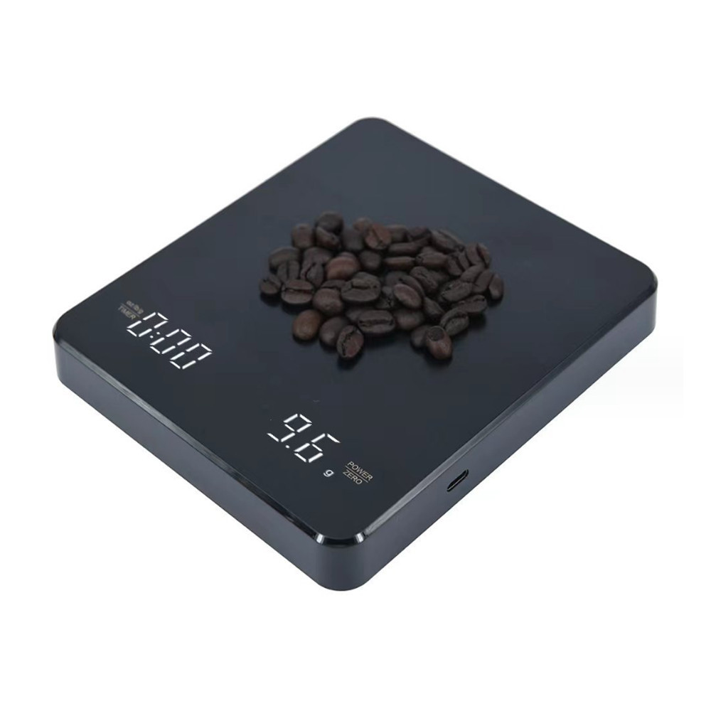 Digital coffee weighing scale with timer black mini electronic coffee ...