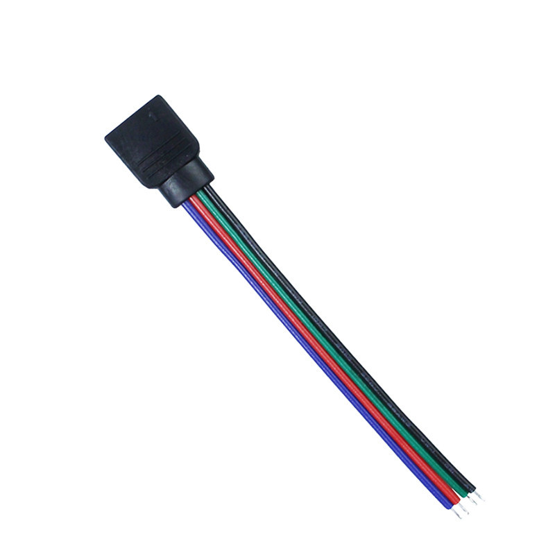 High quality 12v 4pin total length 15CM female rgb connector wire cable ...