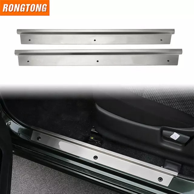 Stainless Steel Door Sill Scuff Inside Plate Guard Cover Trim Strip ...