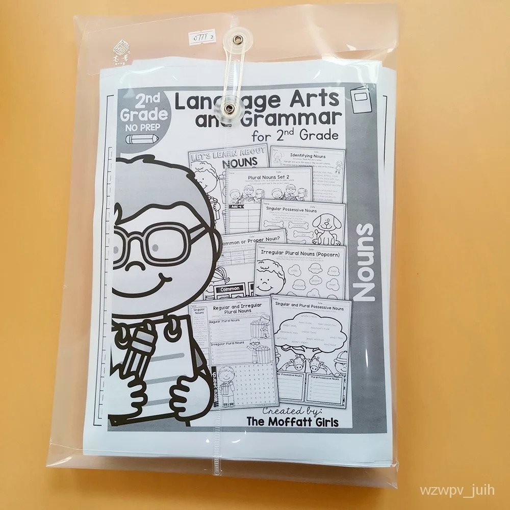 2nd Grade Language Arts and Grammar BUNDLE Wooksheet Children Learning ...