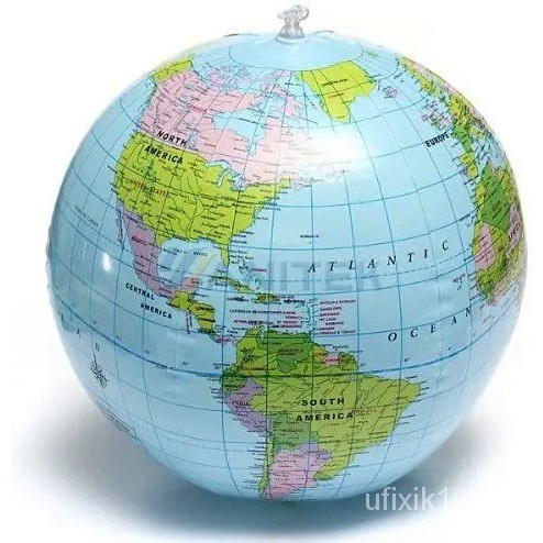 30cm Inflatable Blow Up World Globe Earth Map Ball Educational Planet ...