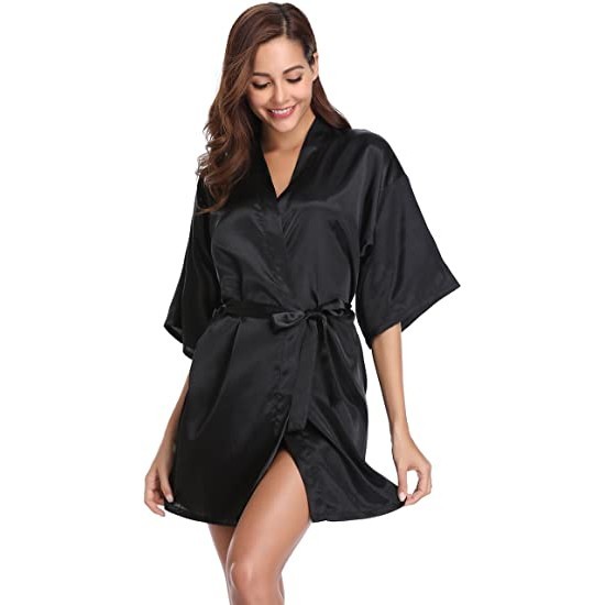 Satin Robe Female Intimate Lingerie Sleepwear Silky Bridal Wedding Gift ...