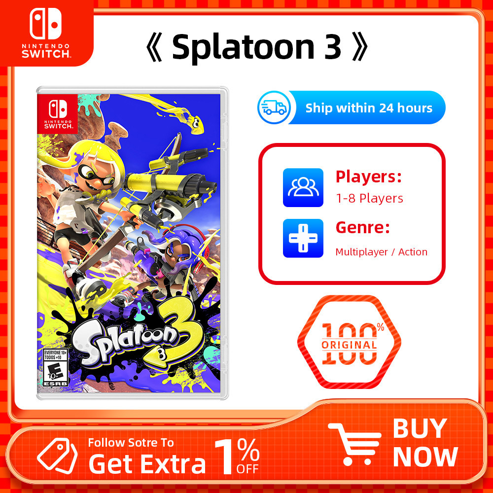 Splatoon 3 - Nintendo Switch Game Deals 100% Official Original Physical Game Card Action ...