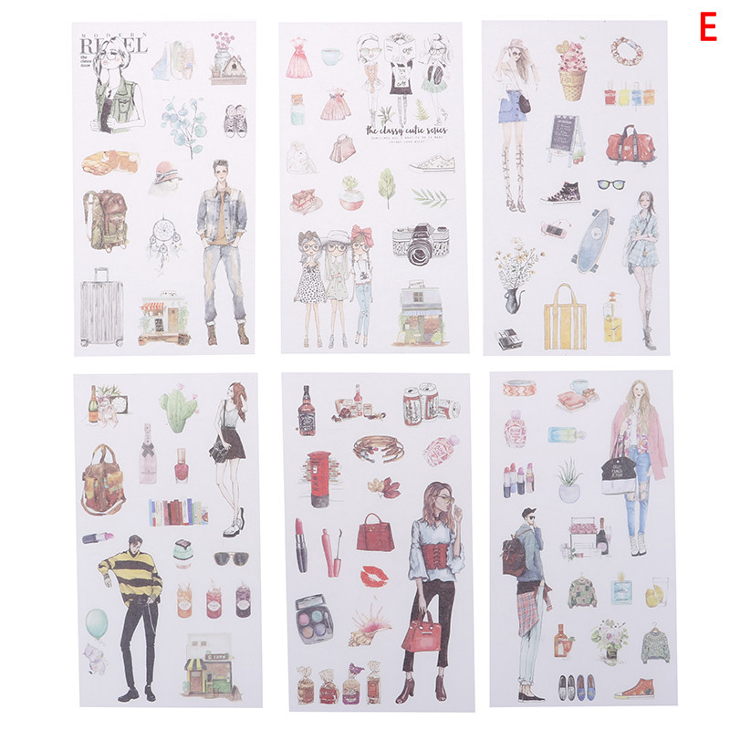유6Sheets/Pack Kawaii Stationery Stickers Cute Whale Stickers Lovely ...