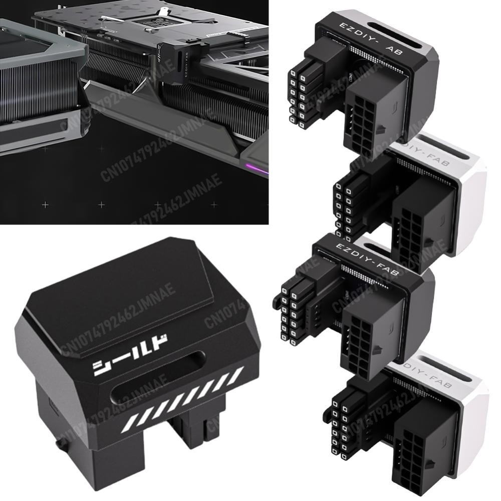 12VHPWR 180 Degree Angled Adapter 16 Pin GPU Power Connector Pcie 5.0 ...