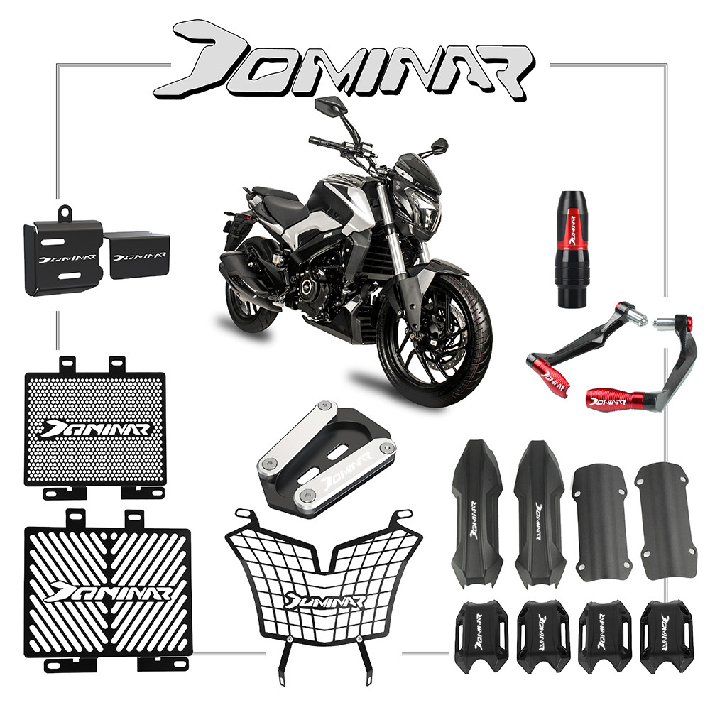 ☾Headlight Guard For BAJAJ DOMINAR 250/400 All YEAR Side Stand Brake ...