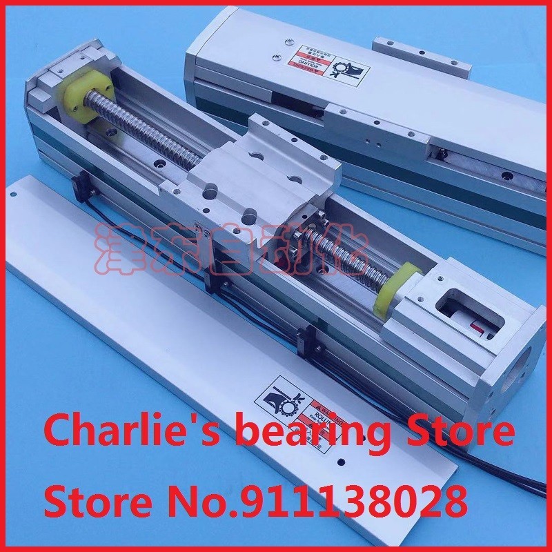 95 wide semi enclosed ball screw square guide rail sliding table/linear ...