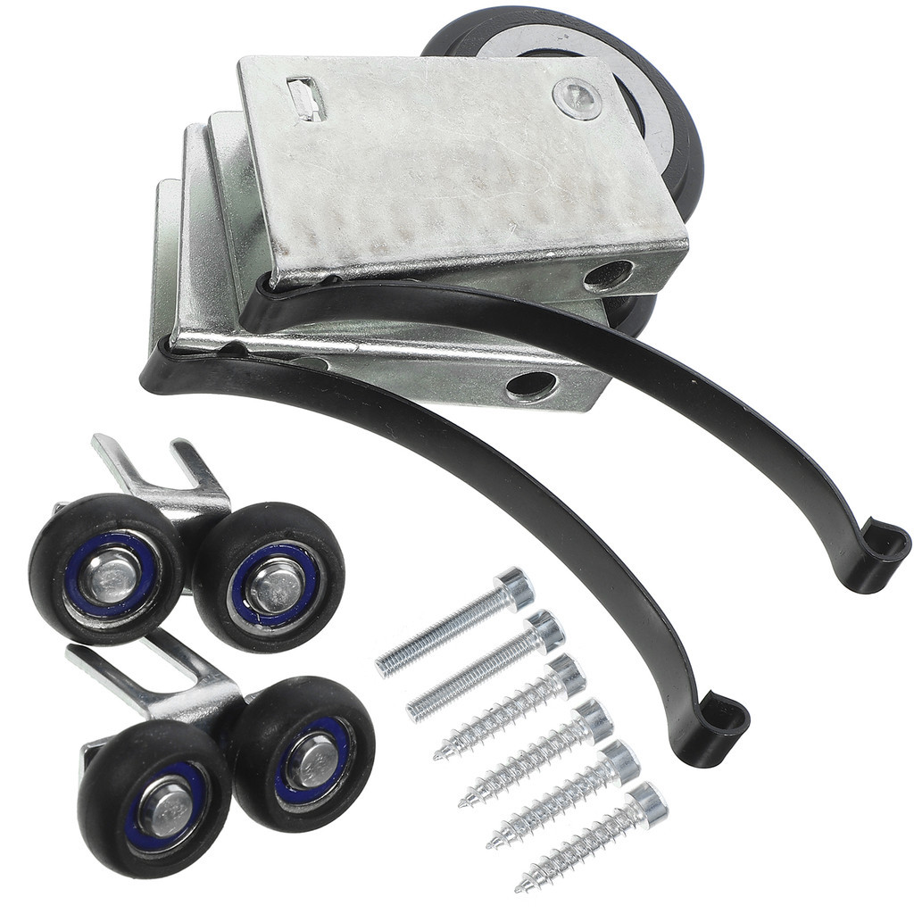 Track Pulley Metal Barn Door Wheels Cabinet Roller Sliding Pulleys ...