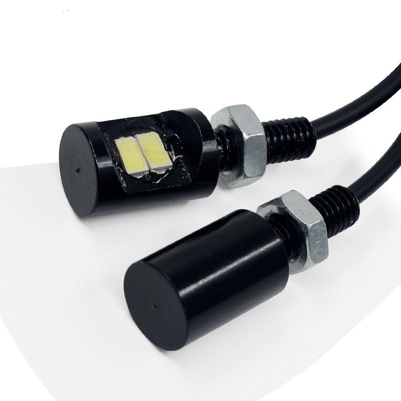 motorcycles 12V 2SMD LED Bolt Light car Number License Plate Screw Bolt ...