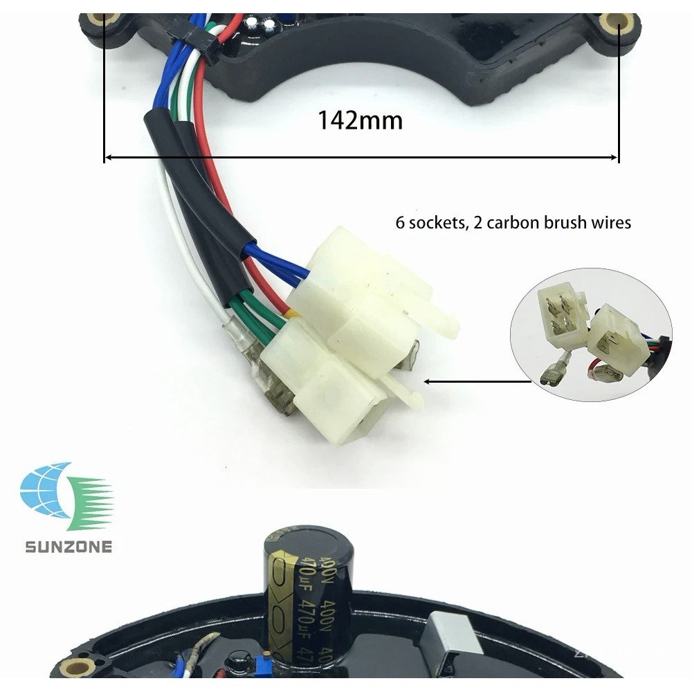 Universal 5KW 6.5KW 8KW AVR Three 3 Phase Gasoline Generator Stabilizer ...