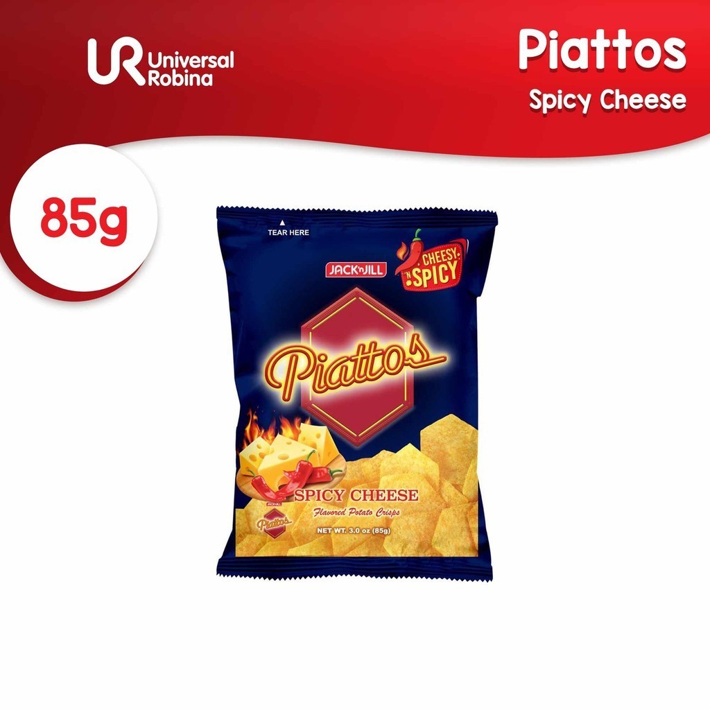 Piattos Spicy Cheese Flavored Potato Crisps 85g | Shopee Philippines