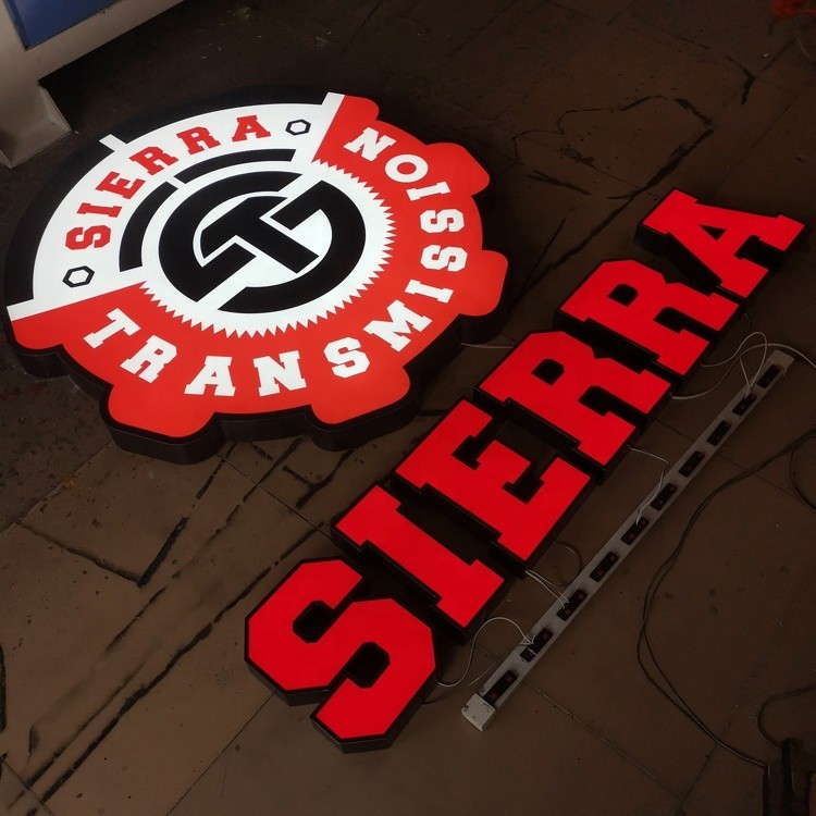 Attractive advertising led words signage custom led backlit letter ...