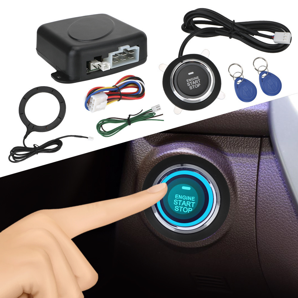 One Start Stop Button Entry Ignition Starter Switch Engine Push Button ...