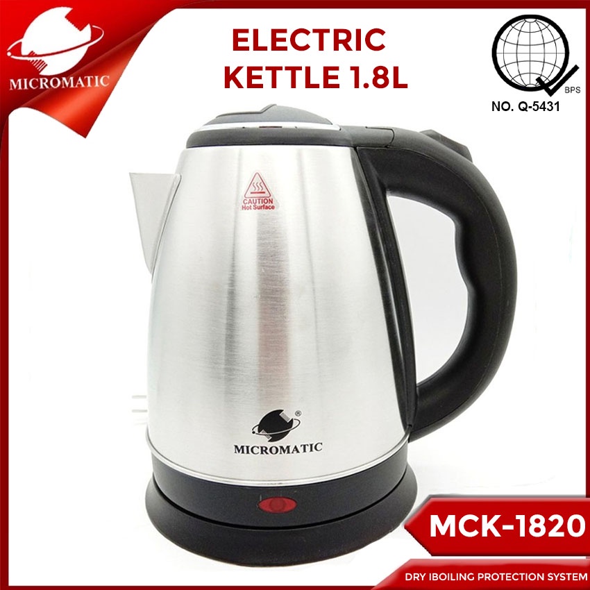 Micromatic MCK-1820 stainless steel Electric Kettle 1.8L | Shopee ...