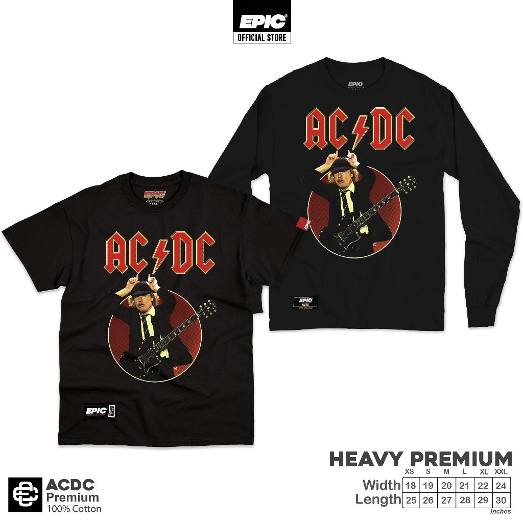 Premium - AC DC - Epic Clothing Streetwear - Men Metal/Rock Band Shirt ...