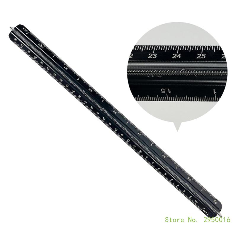 ♠1 : 30 Architectural Aluminum Scale Ruler Triangular for Blueprint ...