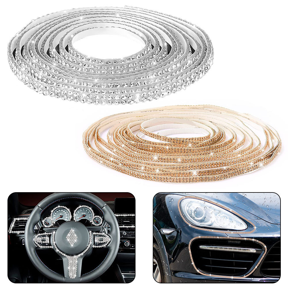 ⊹1Yard Bling Crystal Sticker Adhesive Rhinestone Trim Tape Diamond ...