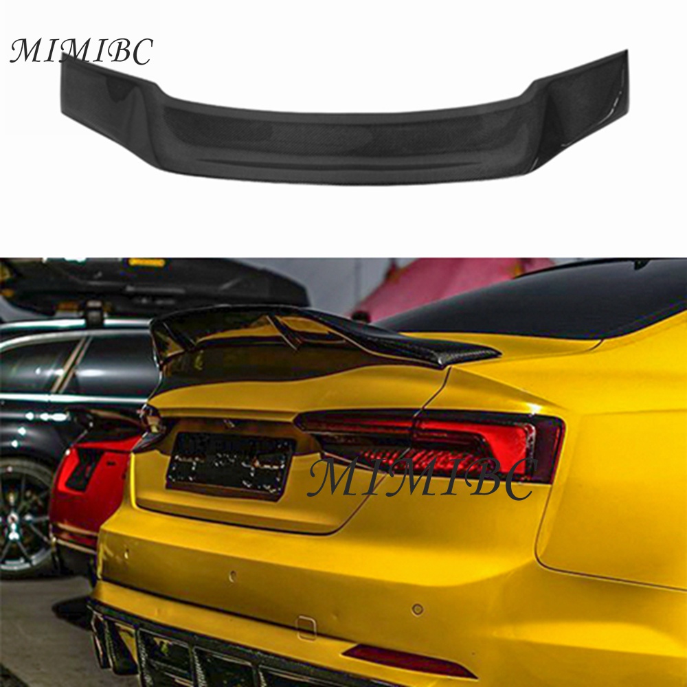 ♣FOR AUDI A5 S5 RS5 B9 Coupe 4Door R Style Carbon fiber Rear Spoiler ...