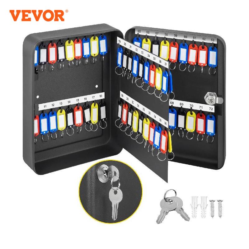 VEVOR Wall Mounted Keys Cabinet Lock Box Safe Deposit Secret Hidden ...