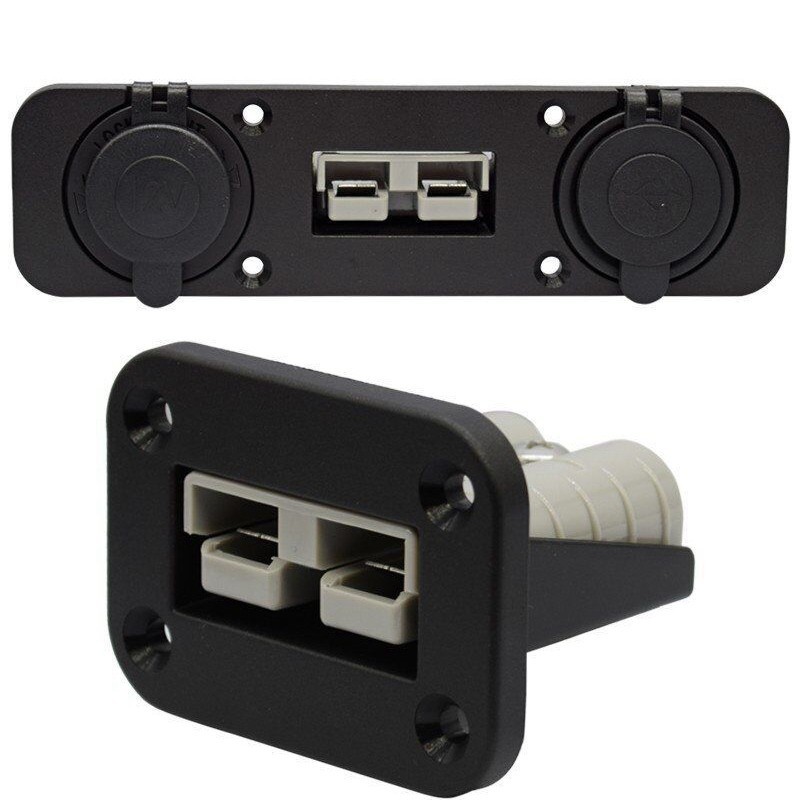 ⋚2X Flush Mount 50 Amp Anderson Plug Mounting Bracket Panel Cover For ...