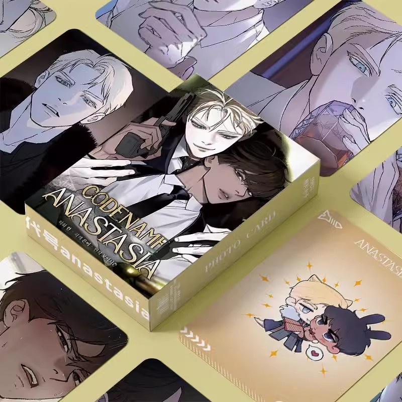 55 Pcs/Set Korean BL Manhwa Code Name Anastasia Laser Lomo Card Taekjoo ...