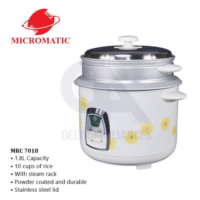 Micromatic Rice Cooker W/ Steamer 1.8L 10 Cups Original w/ 1 Year ...