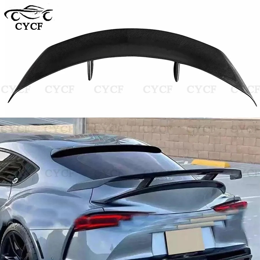 ☈For Toyota Supra A90 A91 MK5 A Style Carbon Fiber Spoiler Tail fins ...