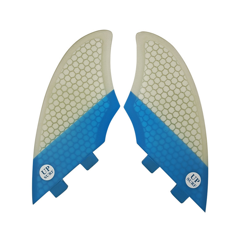 ⚔SUP Board Double Tabs FK Fins Fiberglass Fins Twin fin set Blue with ...