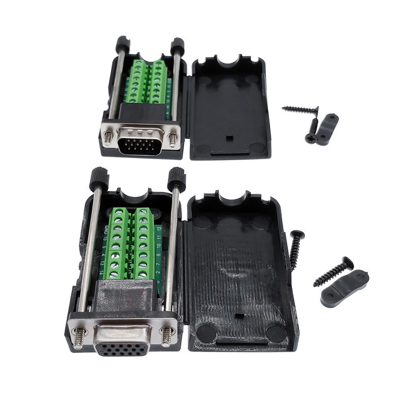 VGA terminal VGA solderless connector 3+6 3+9 male and female docking ...