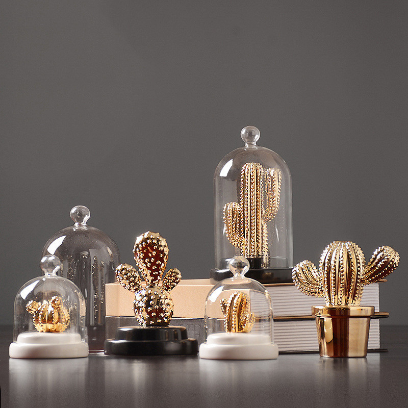 ♝European Style Cactus Ceramic Ornaments Scandinavian Wind Creative ...