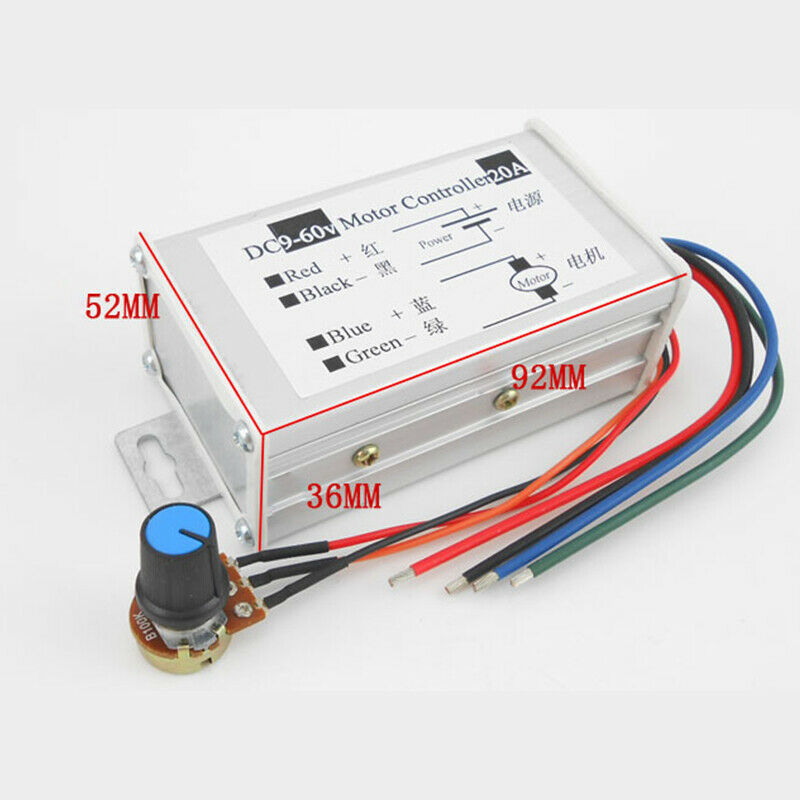 웃20A PWM DC Motor Stepless Speed Change Pulse Width Regulator ...