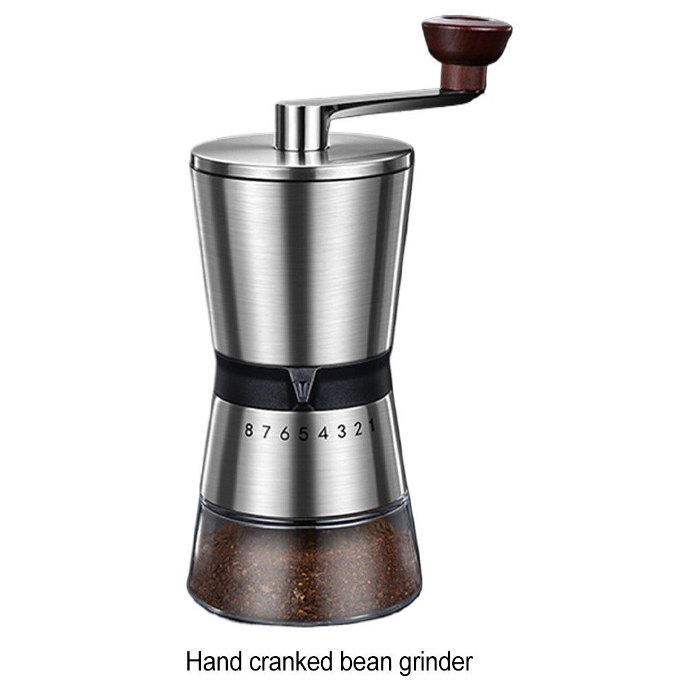 ≈Portable Hand Grinding Coffee Grinders 8 Levels Adjustable Settings ...