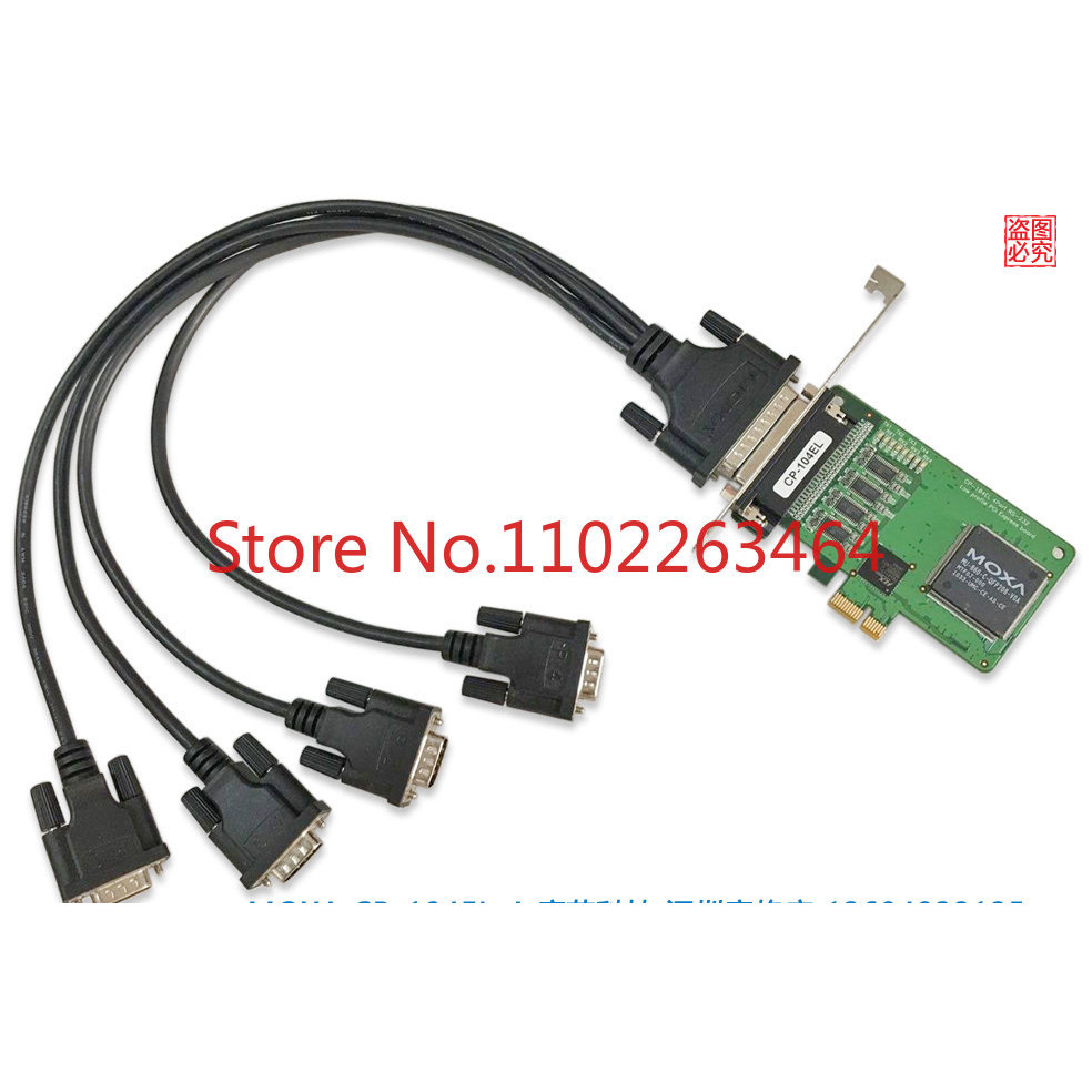 ~MOXA CP-104EL-A original packaging 4-port RS-232 PCI Express multi-serial card u۩ | Shopee ...