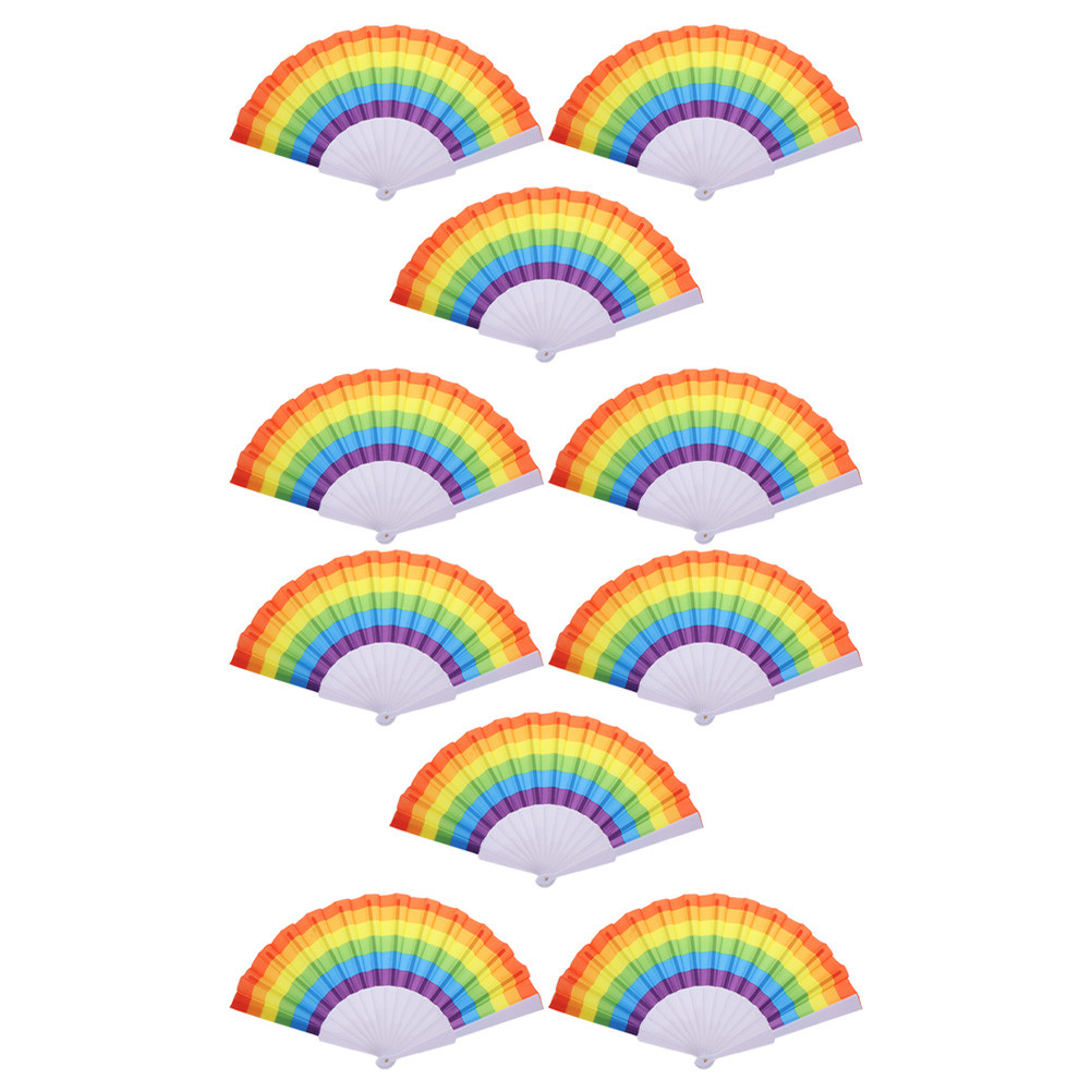 Folding Wall Fan Decors Rainbow Color Design Wall Fan Decors Creative ...