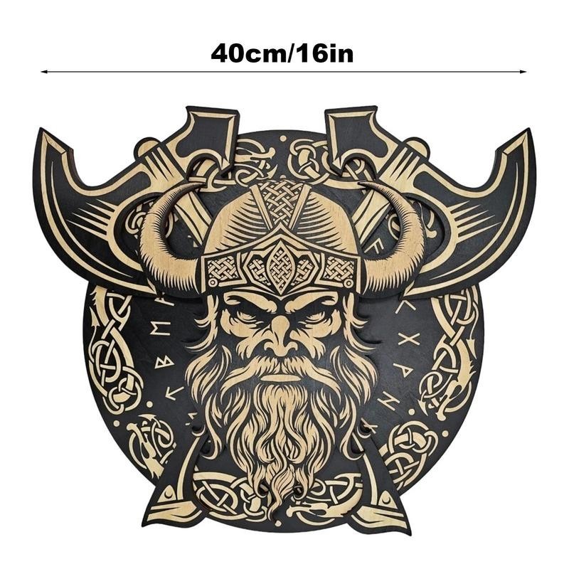 ☢Wooden Wall Decor Sign Hangable Scandinavian Art Medieval Sign Board ...