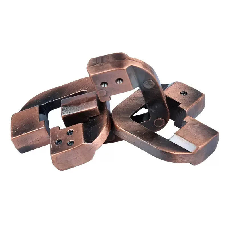 Brother Lock IQ Chain Puzzle For Adults Children Unwrapped Toys Metal ...
