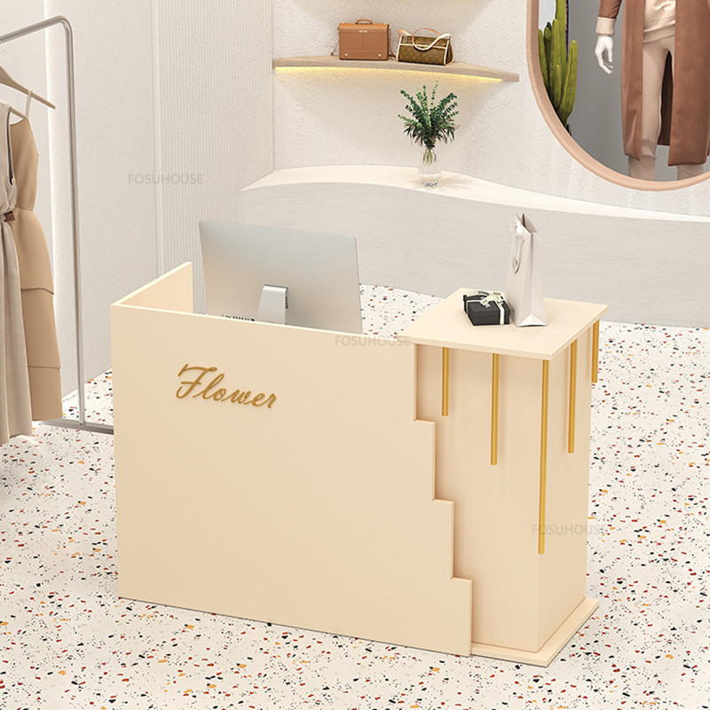 ☬Simple Modern Office Reception Desks Clothing Store Front Desk Cashier ...