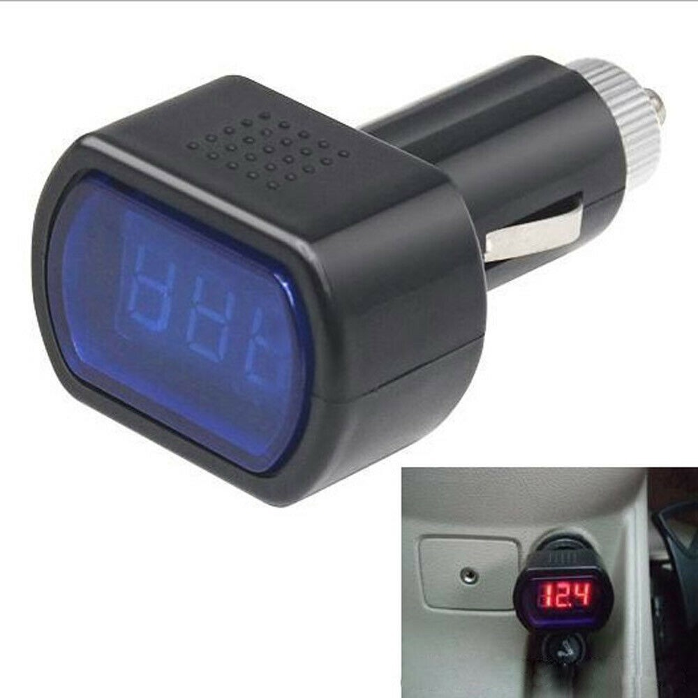 1pcs LED Display Cigarette Lighter Electric Voltage Gauge Meter Tester ...