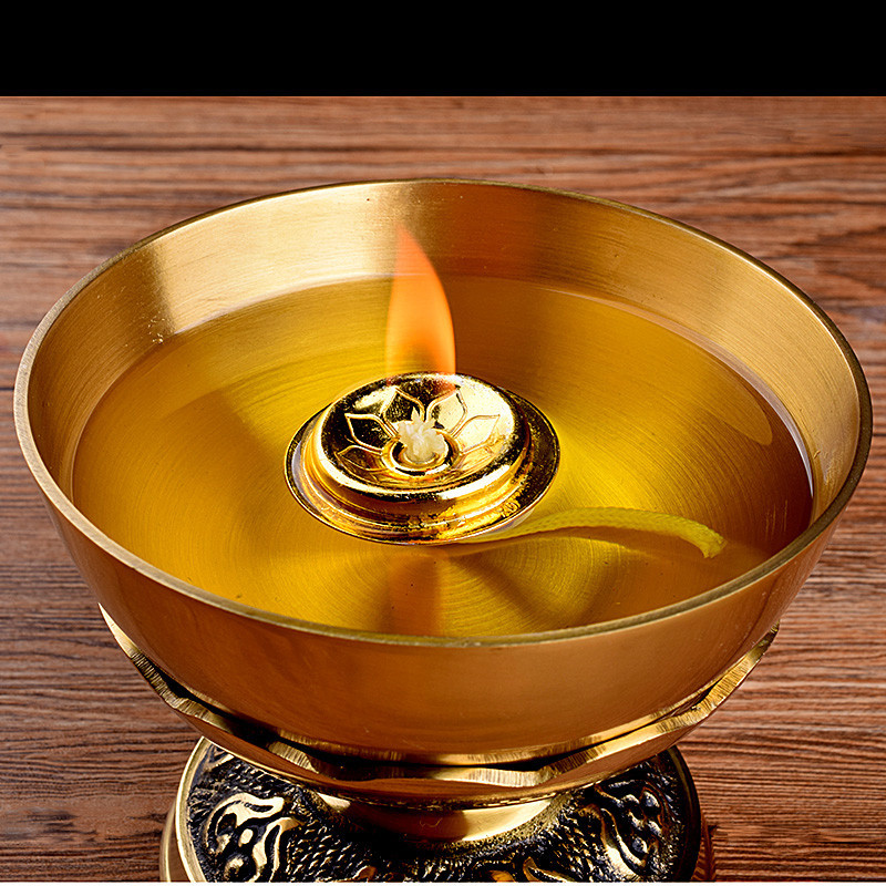 ๑2pcs Vintage Buddha Lamp Wick Holders Oil Lamp Floating Wick Holder ...