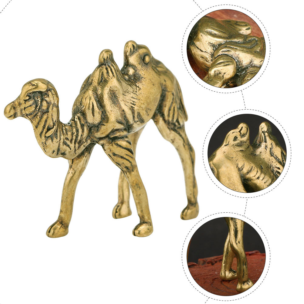 Desktop Vintage Brass Craft Statue Camel Figurine Retro Camel Statue ...