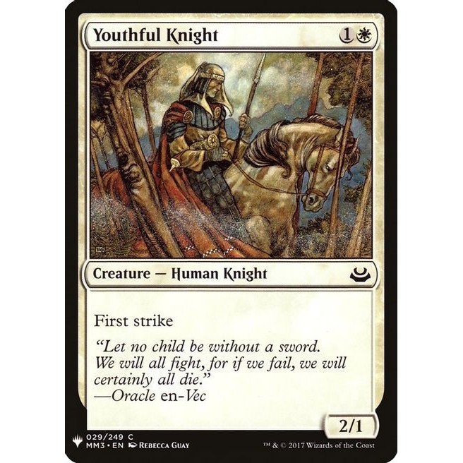 Youthful Knight - Magic The Gathering (MTG) | Shopee Philippines