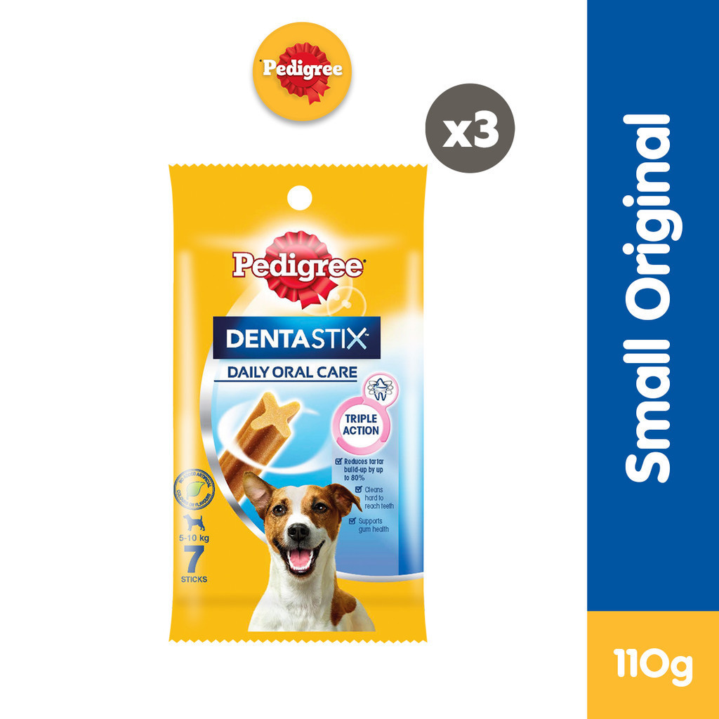 PEDIGREE DentaStix Dog Treats for Adult Small Breed Dogs Weekly Pack 110g (3-Pack) | Shopee ...