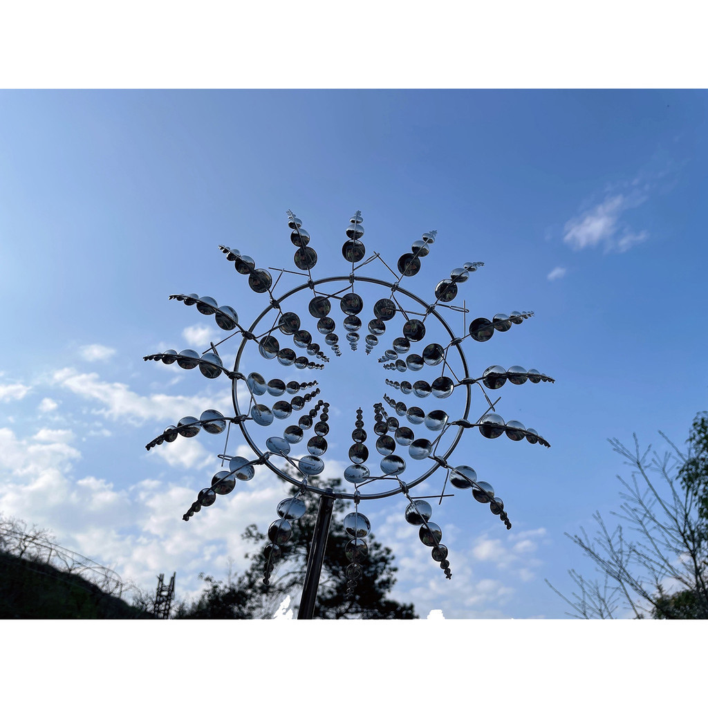 【Metal Wind Bell Wind Vane, Rotating Outdoor Windmill, 3D Wind Catcher ...
