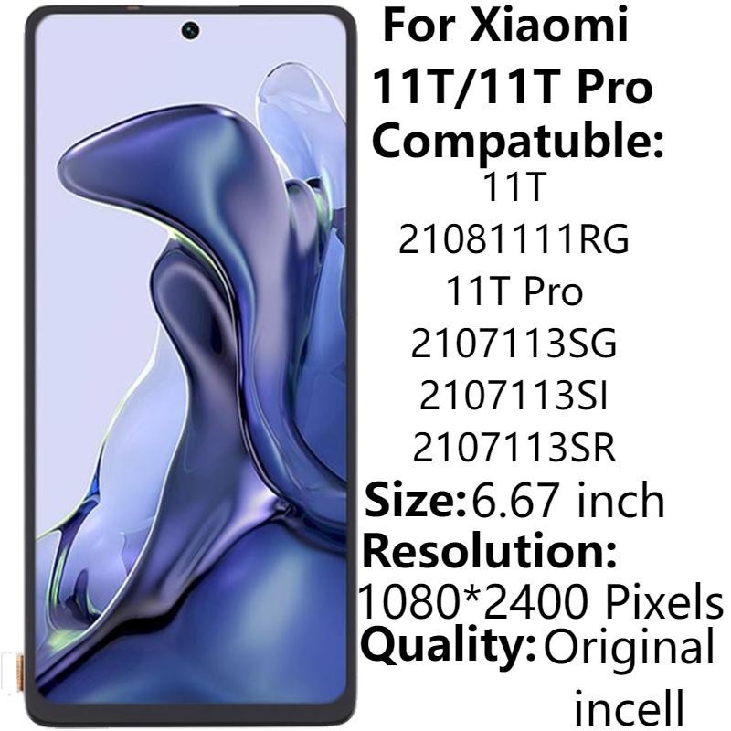 Original 6.67" For Xiaomi Mi 11T 21081111RG 11T Pro 2107113SG LCD ...