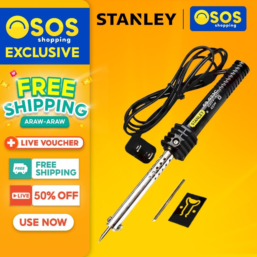 STANLEY Original Soldering Iron with Soldering Stand and Soldering Tip ...