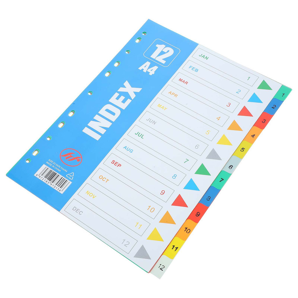 Index Separator Page Binder Separators A4 File Dividers Subject Pastel ...