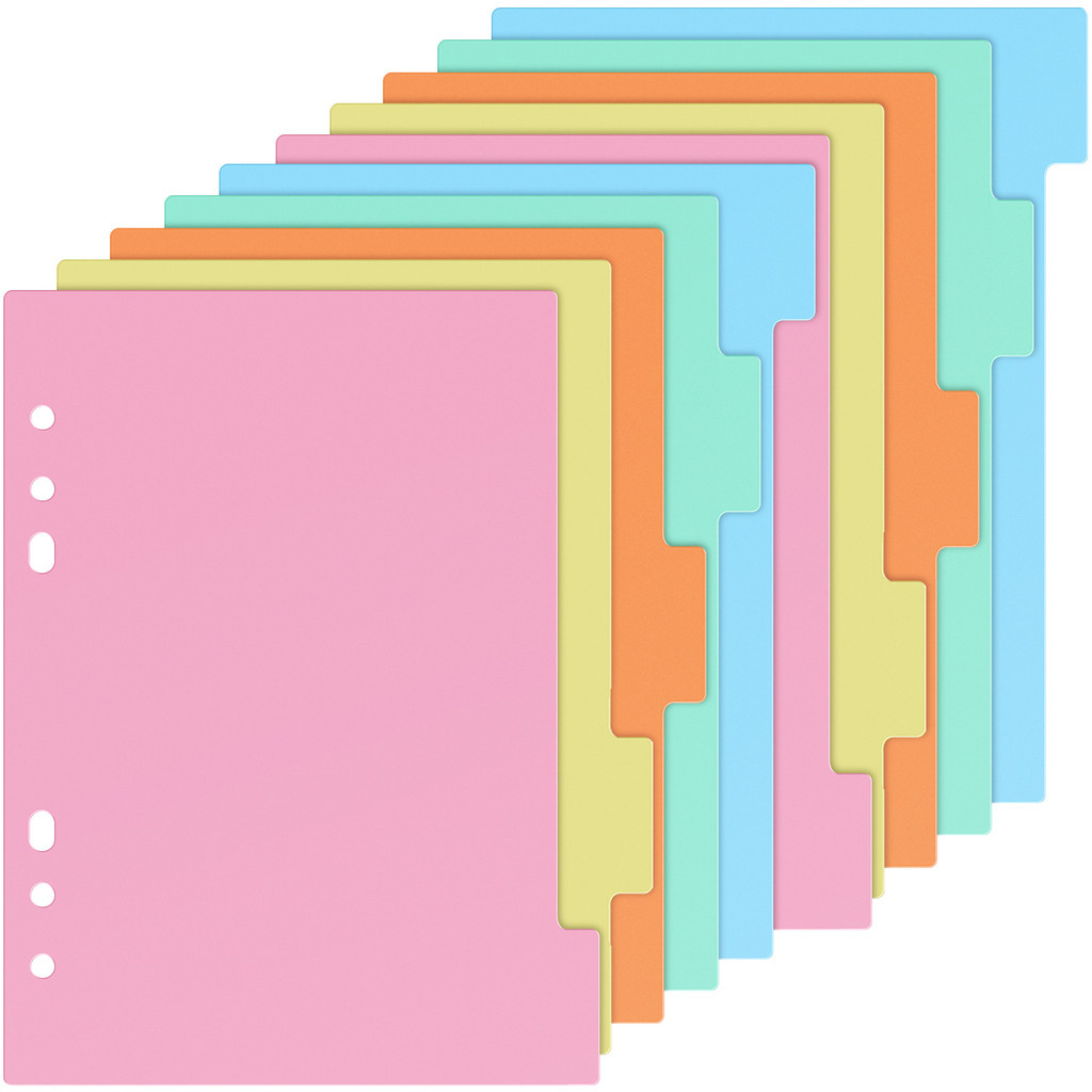 Tab Dividers Holes Plastic Tabs For Notebooks Index Binder Dividers for ...