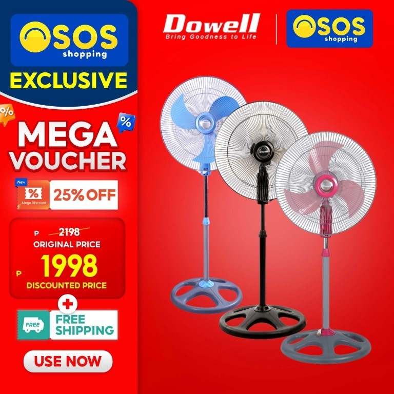 Dowell Original 17 inch Electric Stand Fan with Powerful Motor STF-171 ...