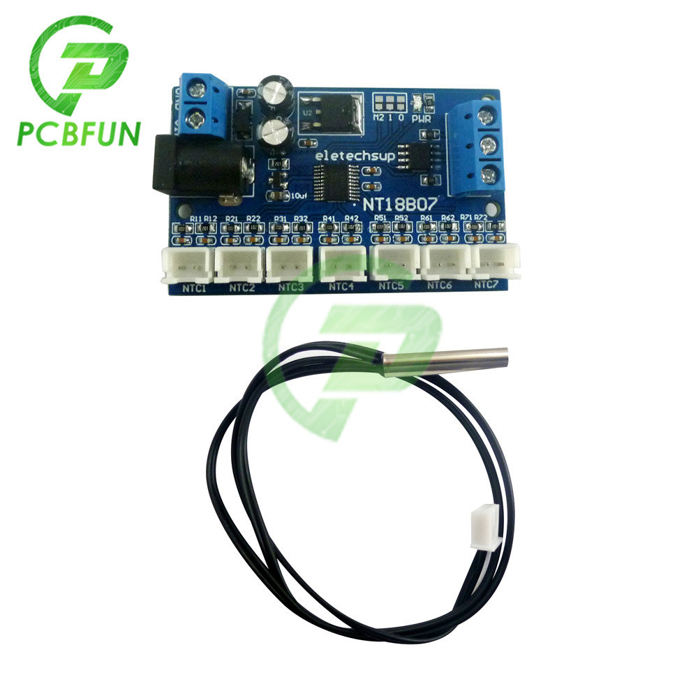 유7CH DC 6-24V RS485 NTC Thermistor Temperature Sensor B3950 10K 1% ...