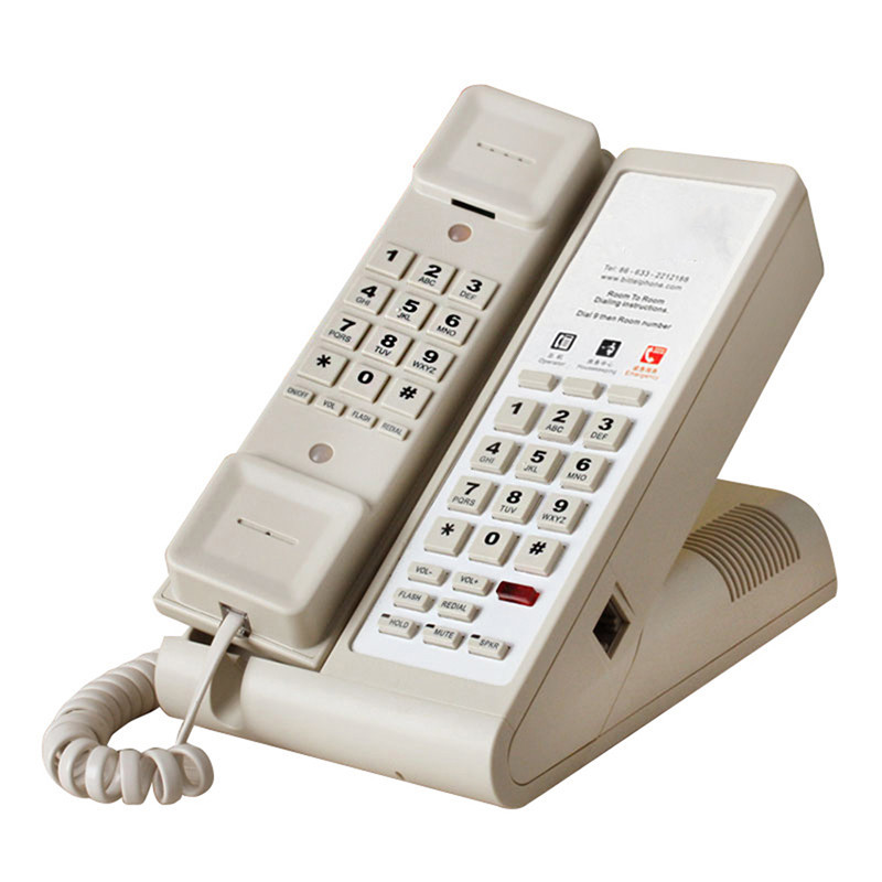 【Desktop Corded Landline Phone Flat Panel Hotel Fixed Telephone, Single ...